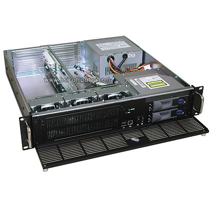 2U 17.7" Depth Industrial Rack Mount Computer with 6 PCI/ISA/PCIe ...